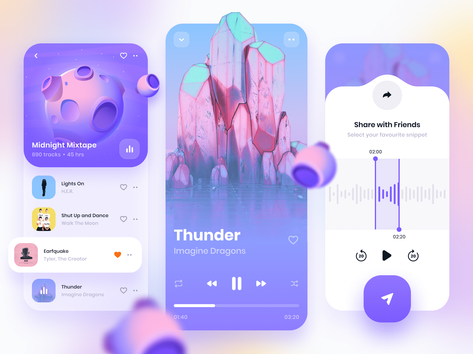 3D in UI/UX design. 25+ Ideas | Sky Rye Design