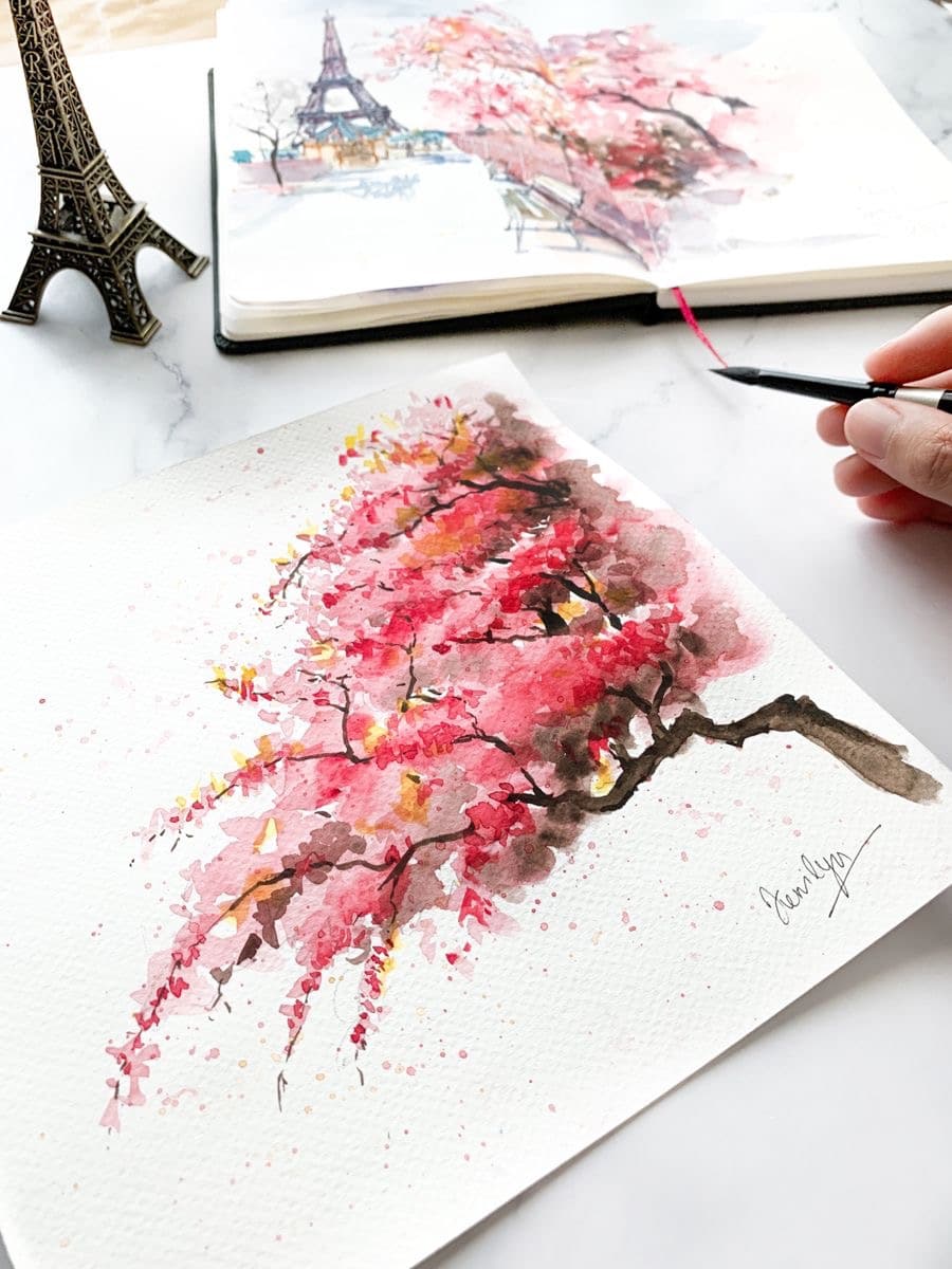 50 Best Watercolor Painting Ideas to Ignite Creativity | Sky