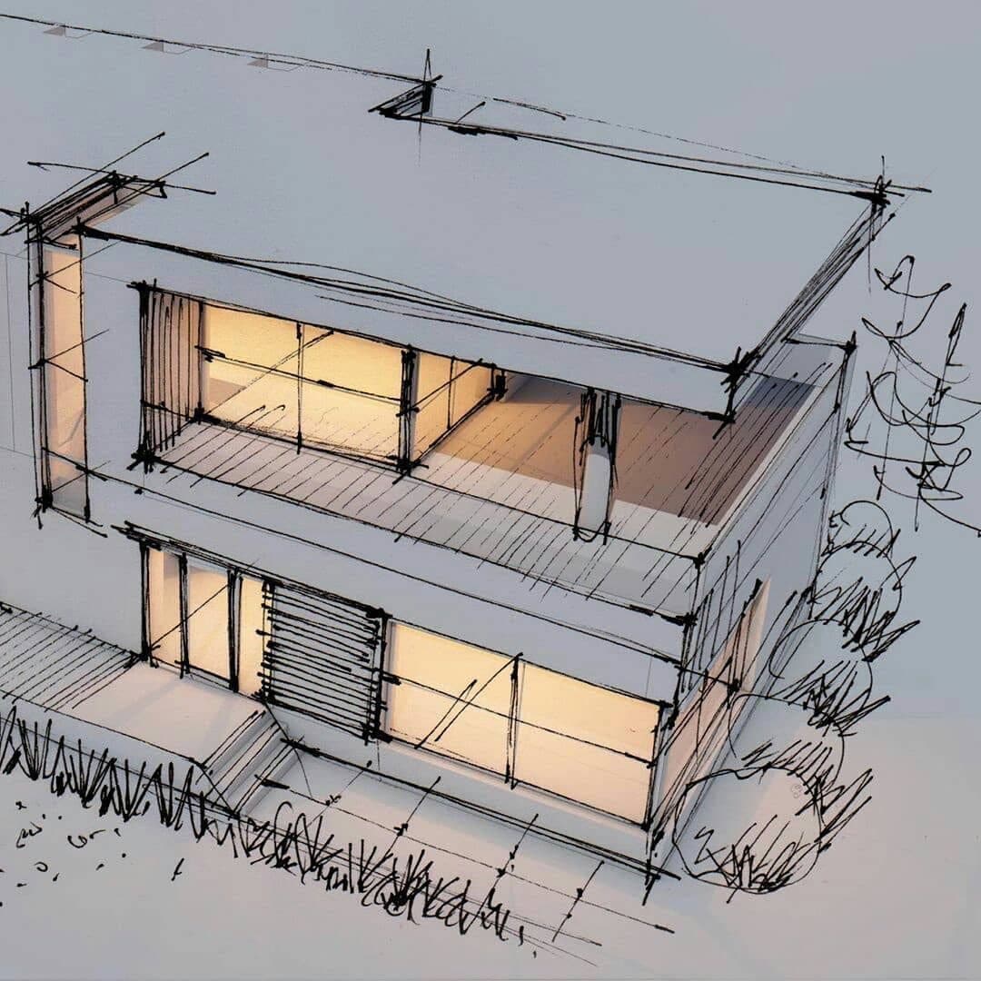 30+ Architectural Drawing Sketches: Inspiring Examples for Designers
