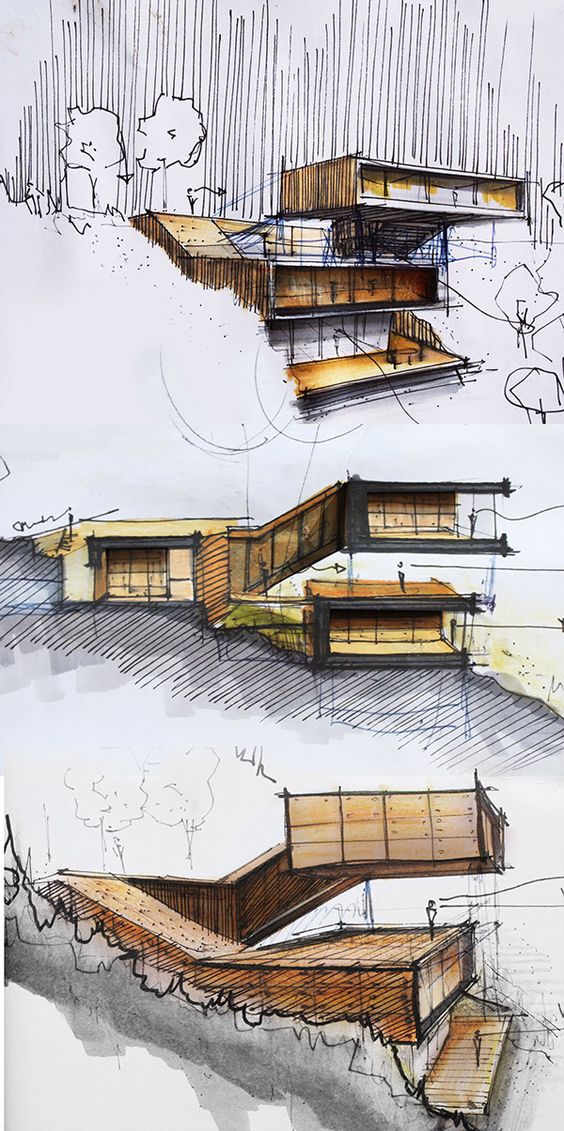 30+ Architectural Drawing Sketches: Inspiring Examples for Designers