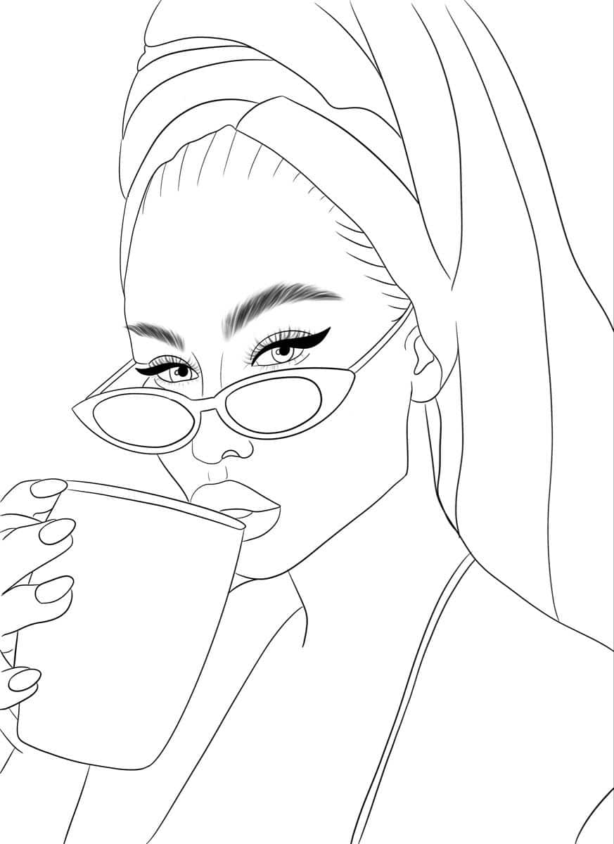 Baddie Coloring Pages: A Trendy Way to Relax and Unwind | Sky Rye Design