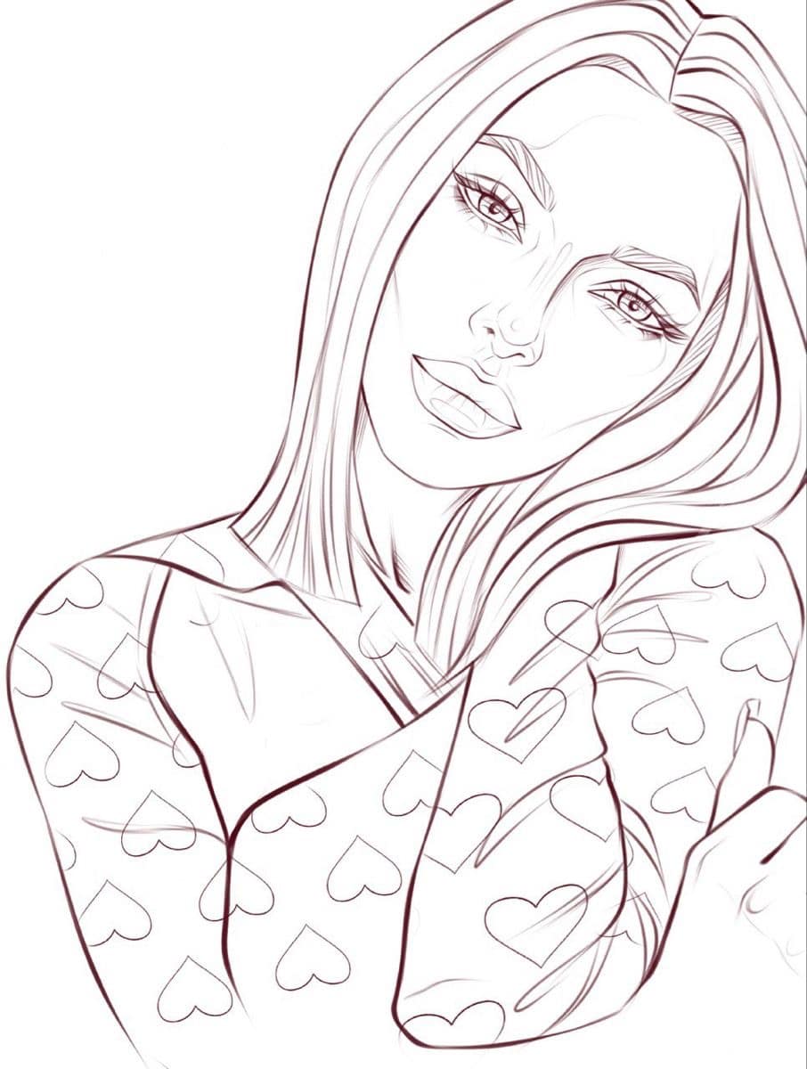 Baddie Coloring Pages: A Trendy Way to Relax and Unwind | Sky Rye Design