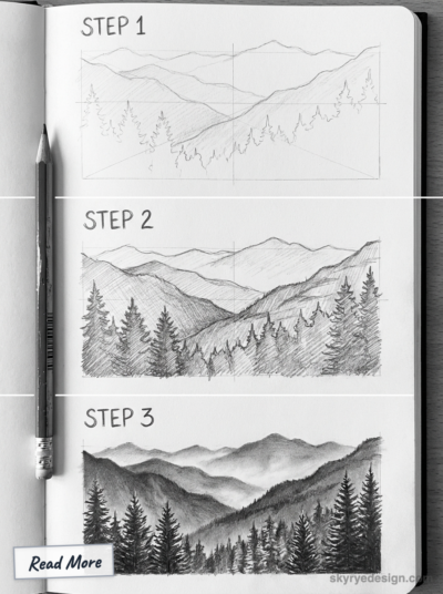 Mountains Drawing: How to Draw Peaks with Real Depth