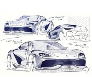 Automobile Drawing | Realistic Sketches of a Car Art