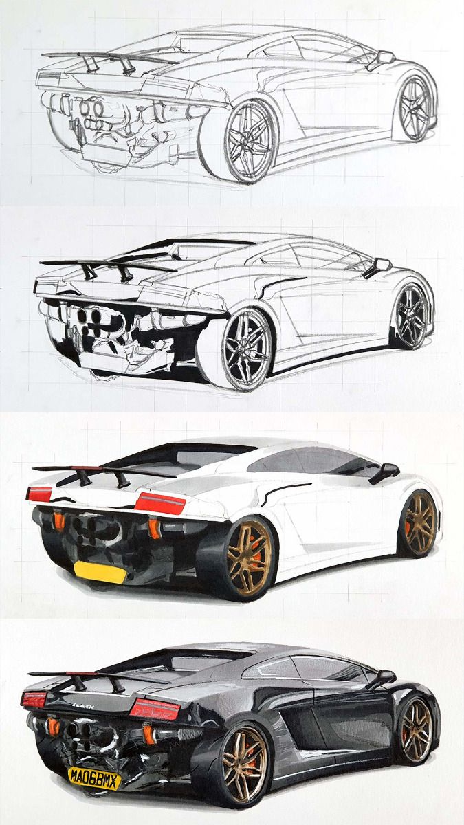 Automobile Drawing | Realistic Sketches of a Car Art