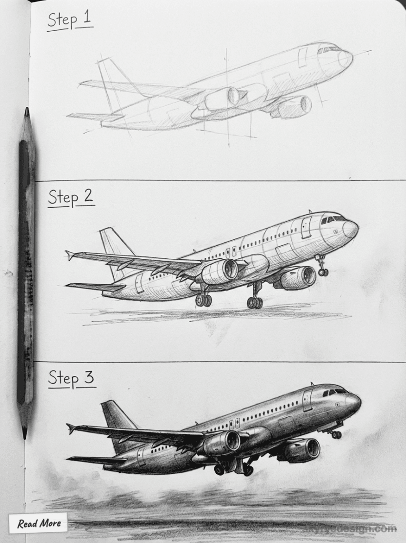 10 Airplane Drawing Ideas for Budding Aviation Artists | Sky