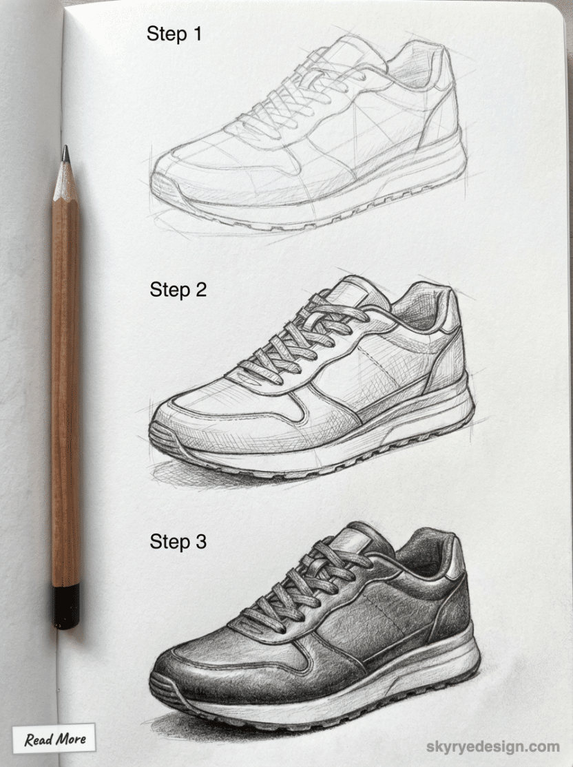 Shoes Drawing Ideas with Unique Shoe Design Sketches