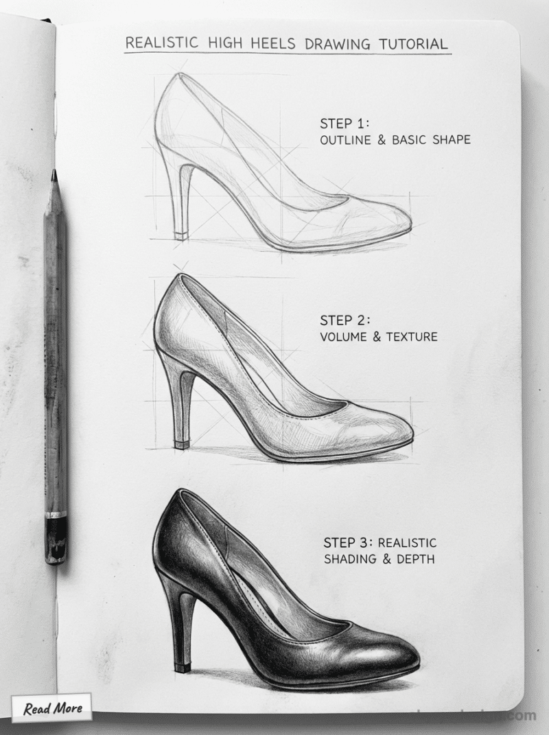 Shoes Drawing Ideas with Unique Shoe Design Sketches