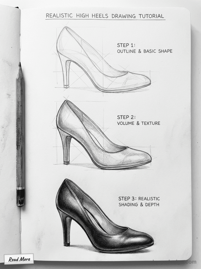 Shoes Drawing Ideas with Unique Shoe Design Sketches
