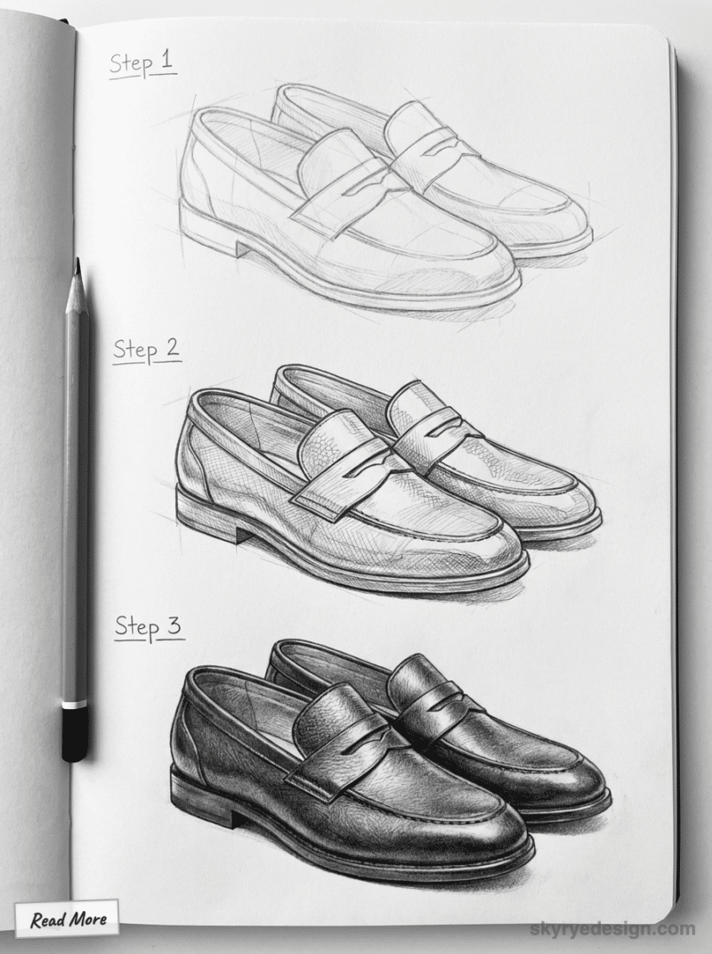 Shoes Drawing Ideas with Unique Shoe Design Sketches