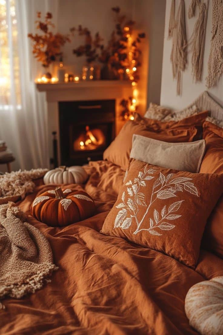 Create a Peaceful Autumn Retreat with Cozy Bedding Ideas