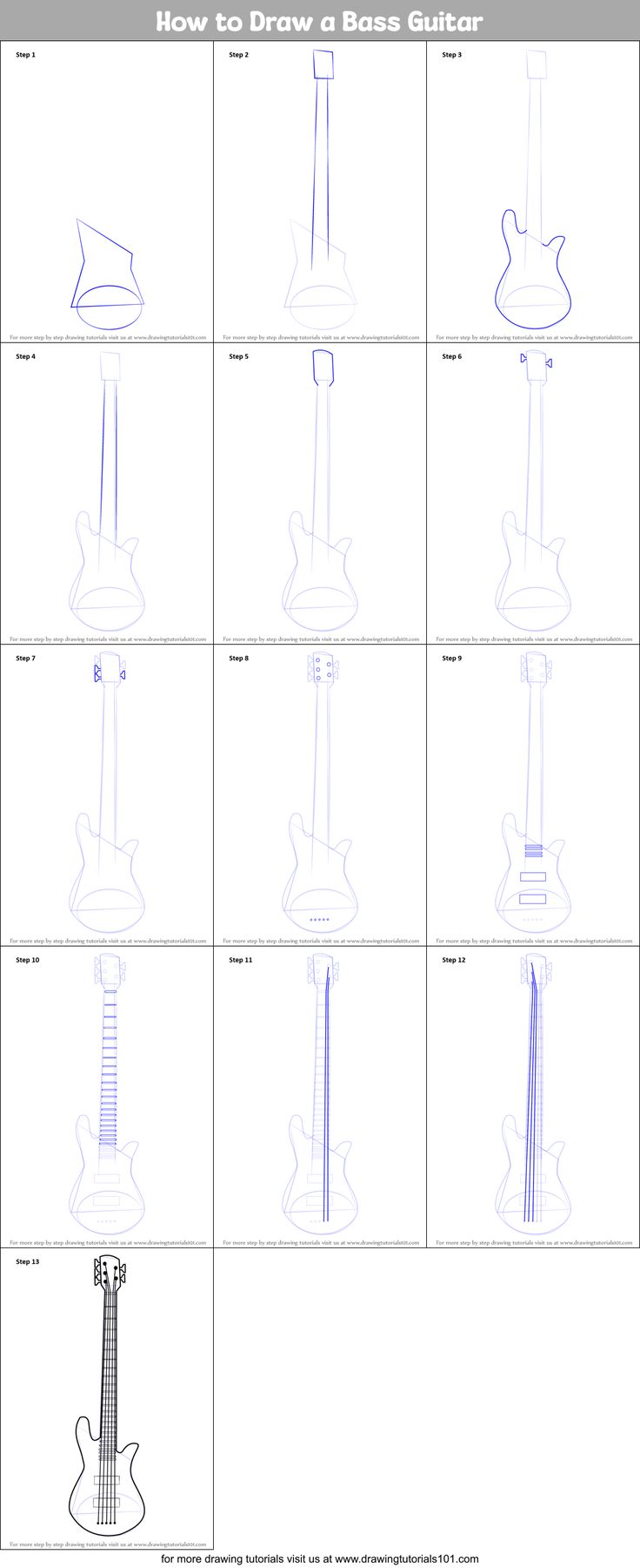 Guitar Drawing: A Step-by-Step Guide for Beginners | Sky Rye
