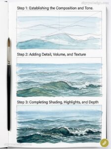 Ocean Drawing Tutorial: Waves, Seascapes & More