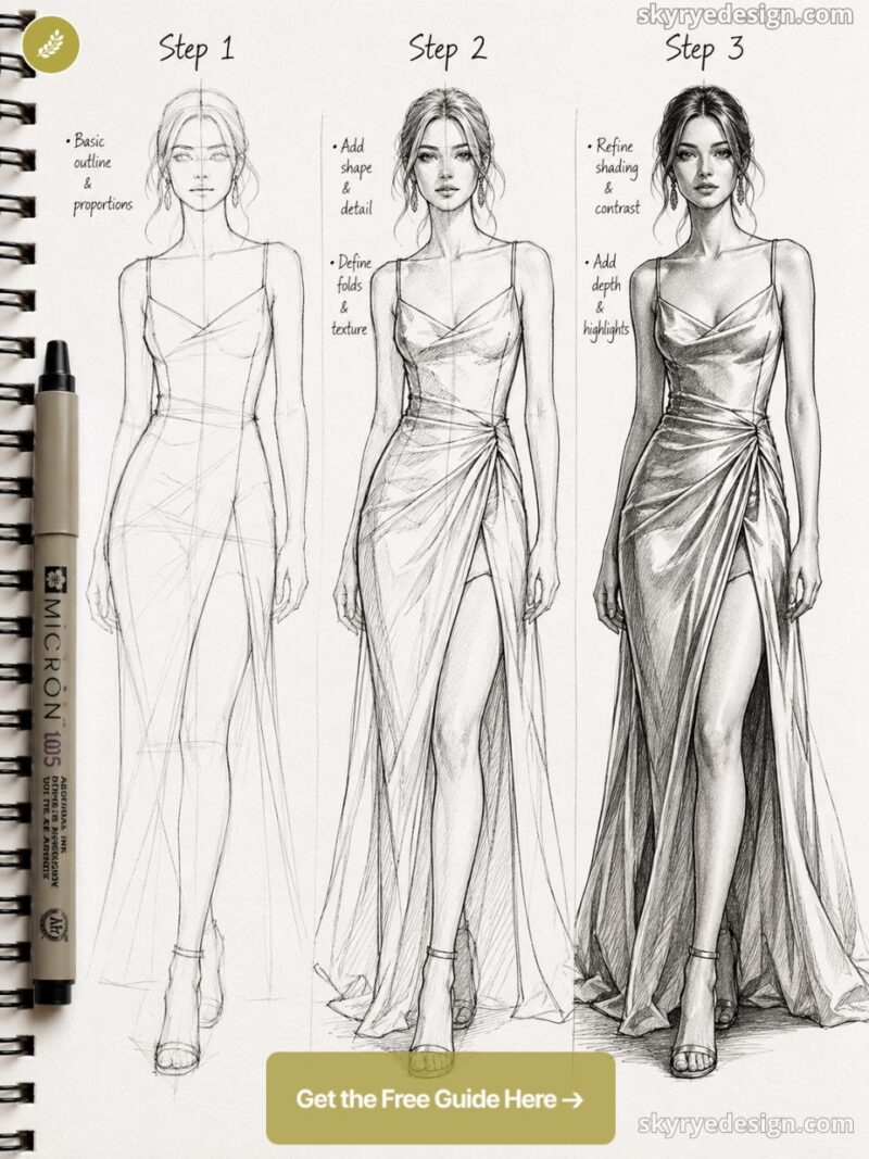 Dress Drawing: 15 Fashion Sketch Ideas Step-by-Step (2026)