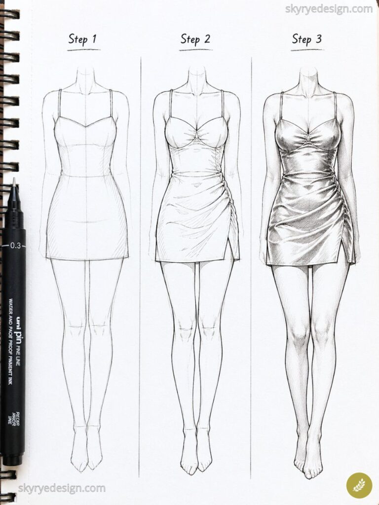 Dress Drawing: 15 Fashion Sketch Ideas Step-by-Step (2026)