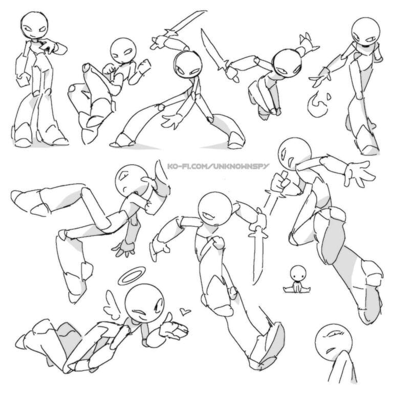 OC Body Base Ideas: Drawing References for Characters