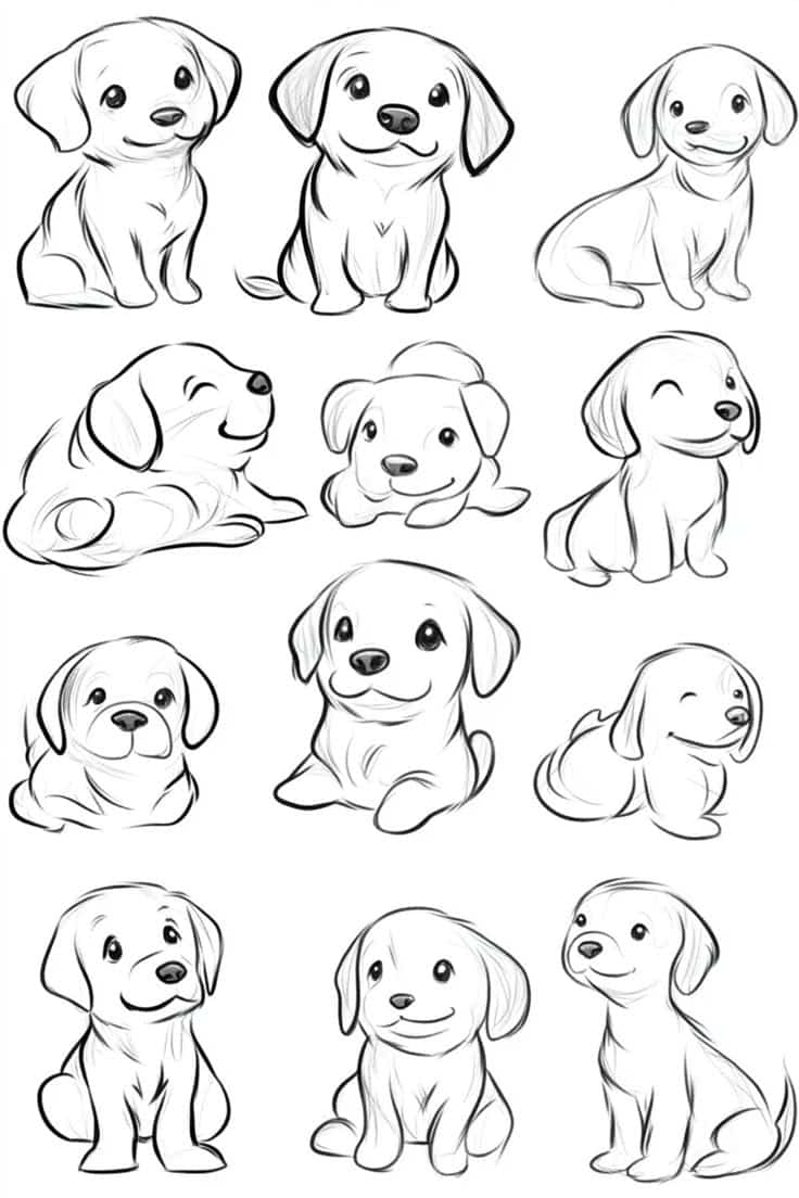 Easy Dog Drawing: Steps for Beginners to Create Sketches