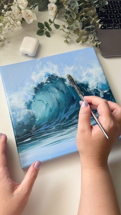 Waves Drawing: Techniques for Capturing Ocean Movement