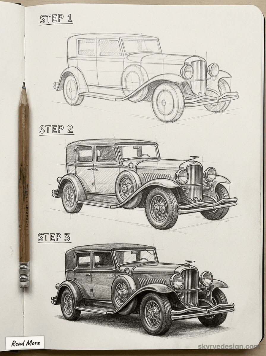 Vintage Car Drawing Techniques for Accurate Artwork