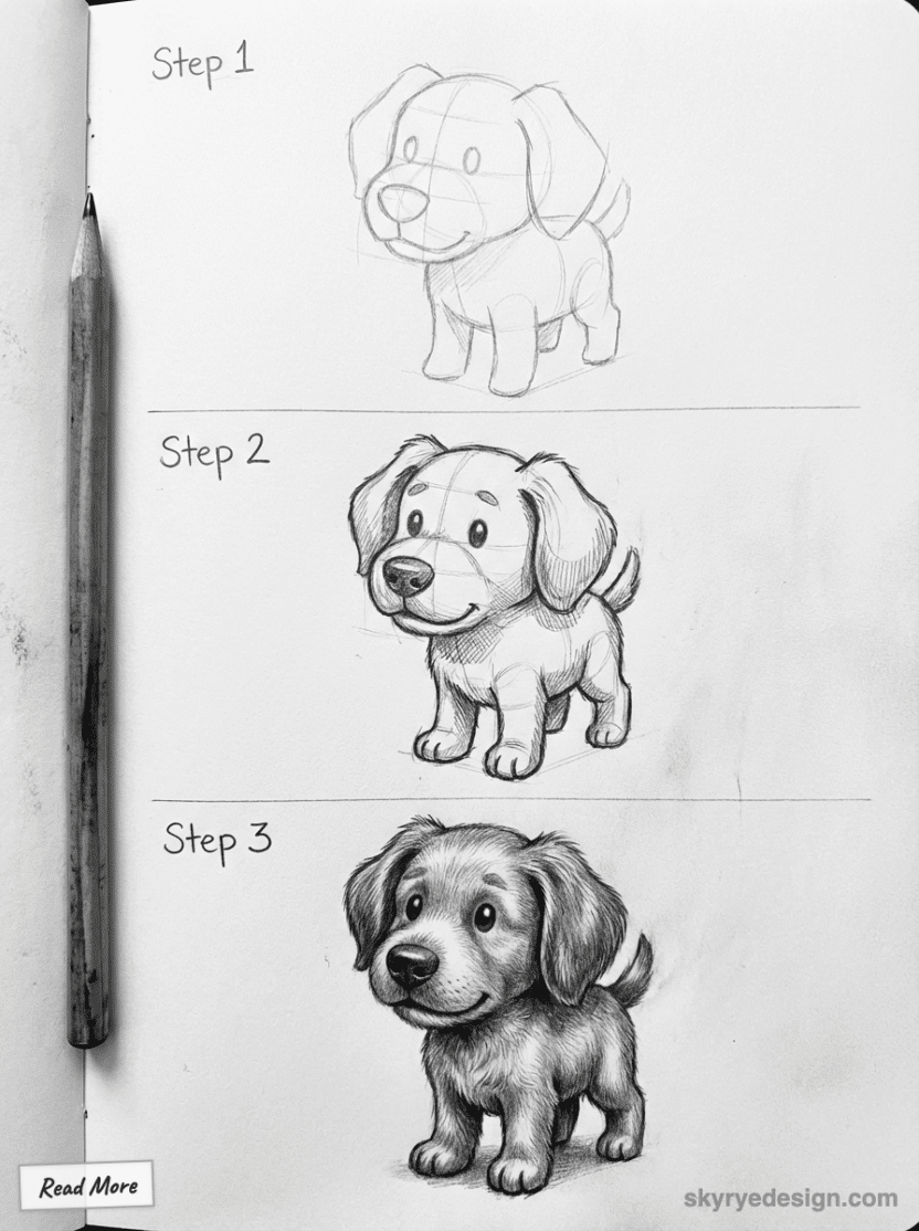Easy Dog Drawing: Steps for Beginners to Create Sketches