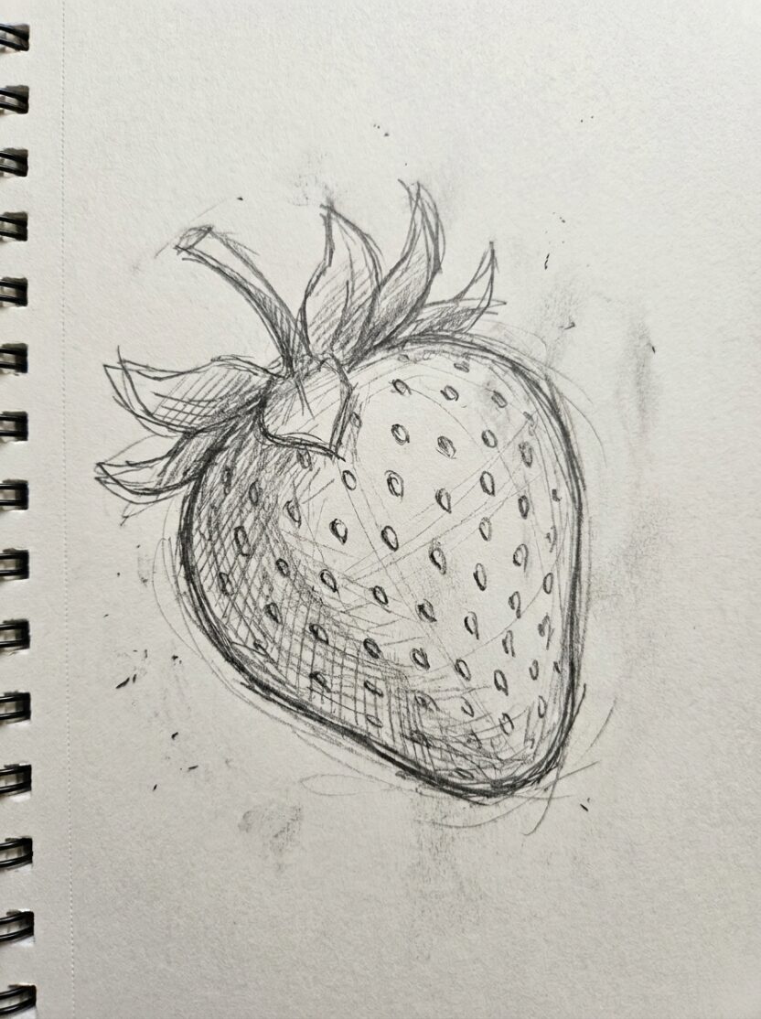 Strawberry Drawing: Achenes, Calyx & Realistic Guide