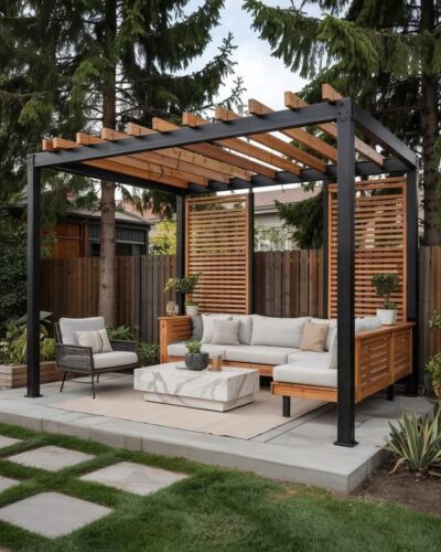 Pergola with Seating Ideas for Functional Outdoor Spaces