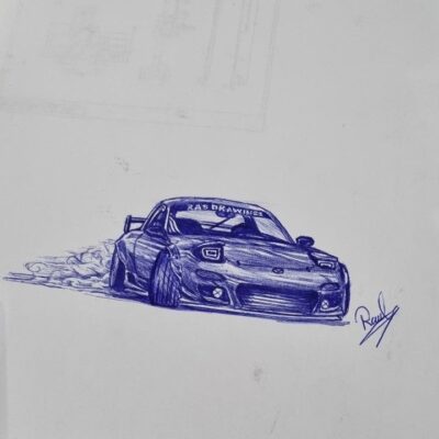 Drift Car Drawing for Beginners and Enthusiasts