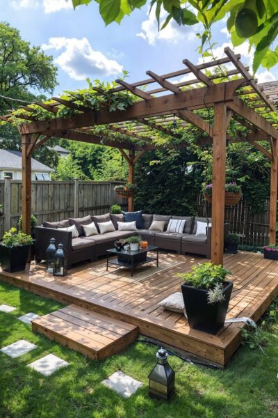 Pergola with Seating Ideas for Functional Outdoor Spaces
