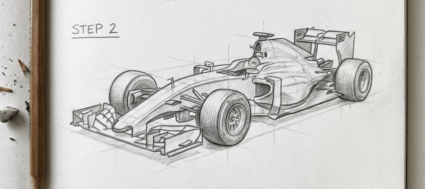 Formula One Drawing: Art of Sketching Racing Cars