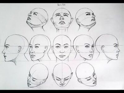 Drawing Faces from Different Angles Made Easy for Beginners