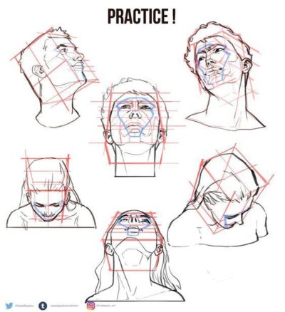 Drawing Faces from Different Angles Made Easy for Beginners