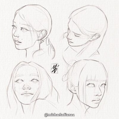 Drawing Faces from Different Angles Made Easy for Beginners