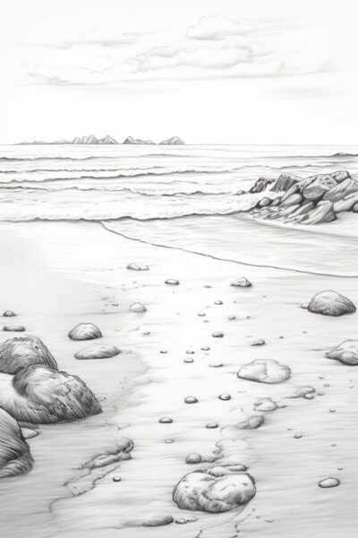 Beach Drawing Ideas For Relaxing And Creative Sketches