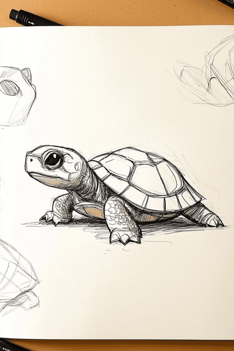 Easy Guide: How to Draw a Turtle Step-by-Step
