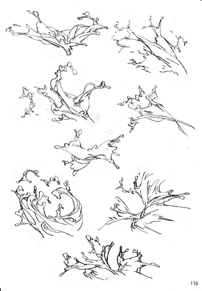 How to Draw a Splash Water: Easy Tutorial | Sky Rye Design