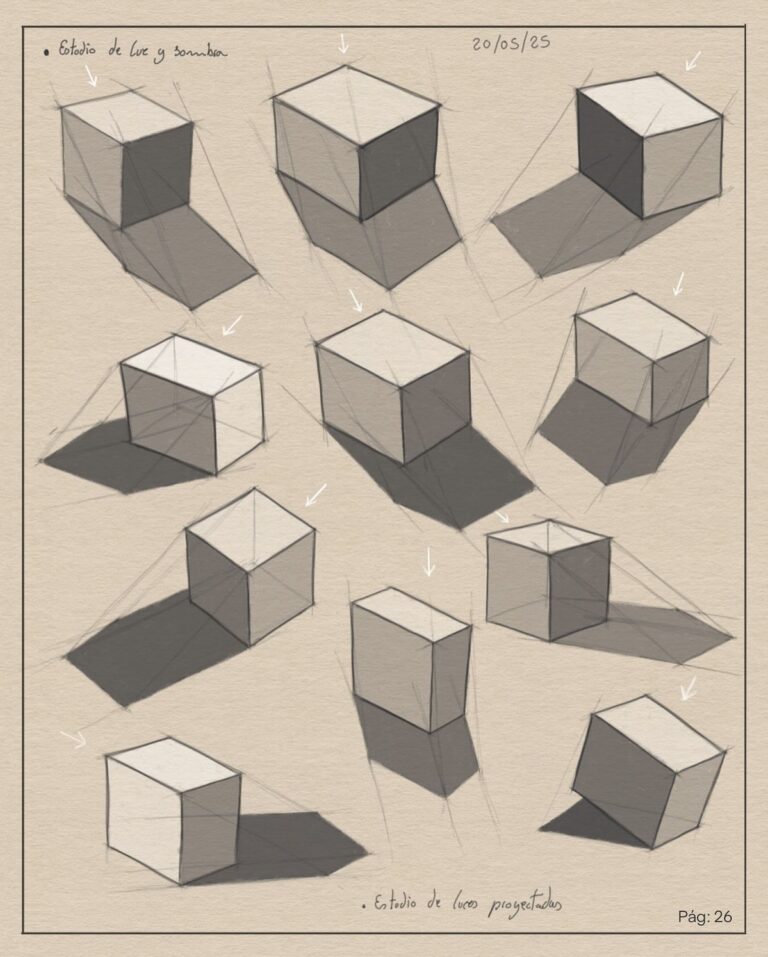 Improve Drawing Skills: How to Draw a Cube Shading | Sky