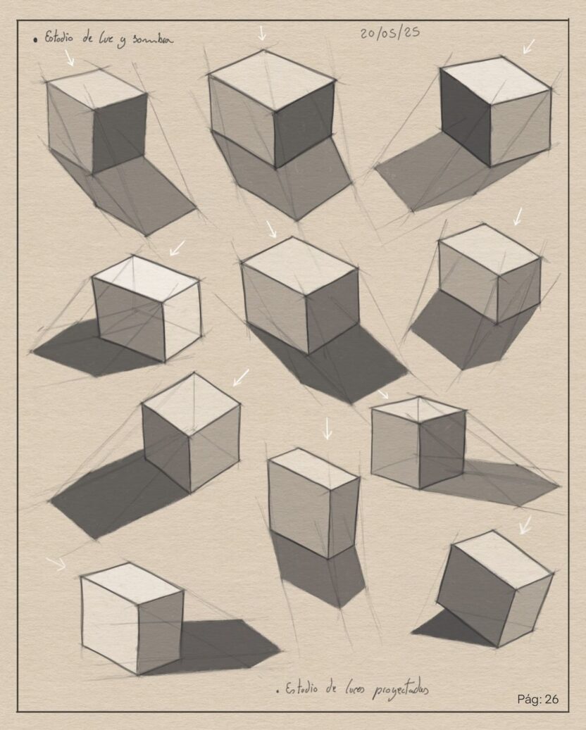 Improve Drawing Skills: How to Draw a Cube Shading | Sky
