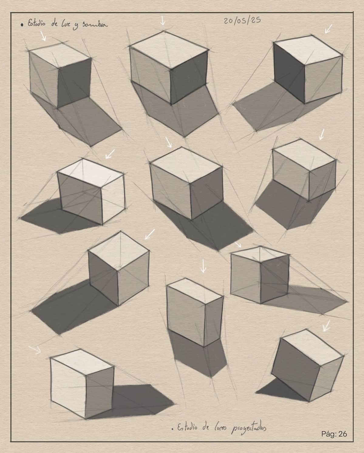 Improve Drawing Skills: How to Draw a Cube Shading | Sky