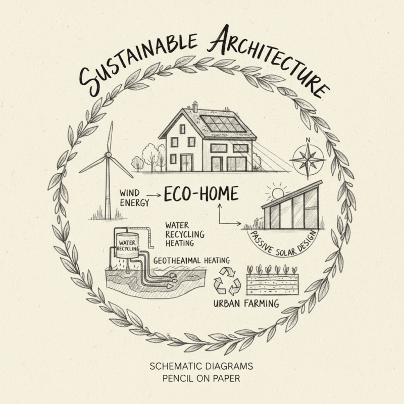 Sustainable Architecture Drawings: Green Building Principles