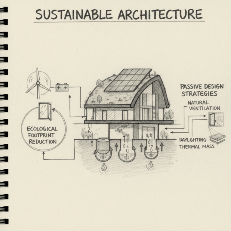 Sustainable Architecture Drawings: Green Building Principles