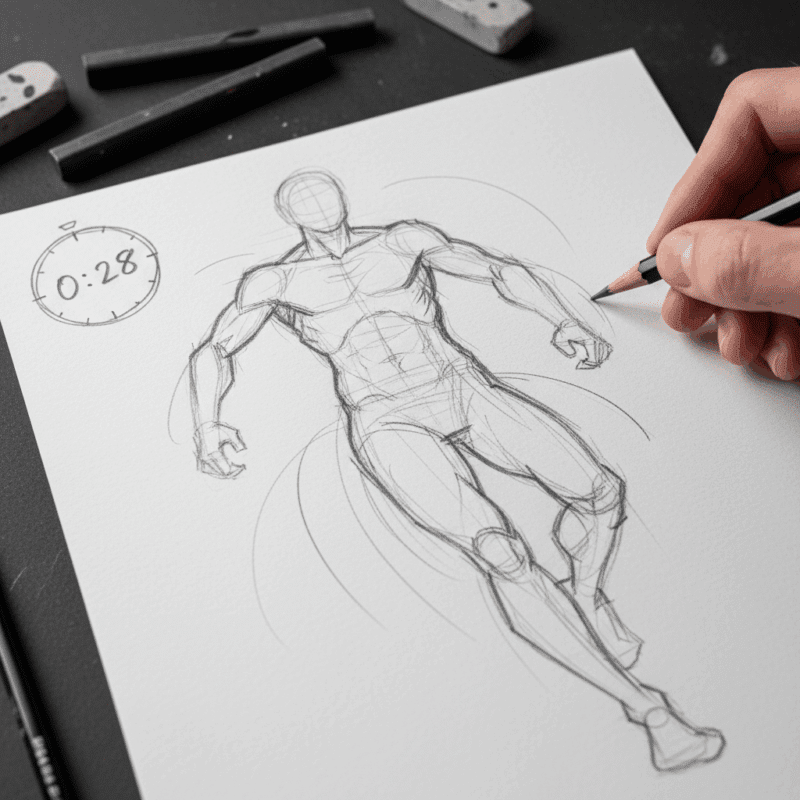 Discover the Power of 30 Second Gesture Drawing for Artists