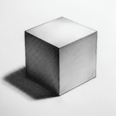 Improve Drawing Skills: How to Draw a Cube Shading | Sky