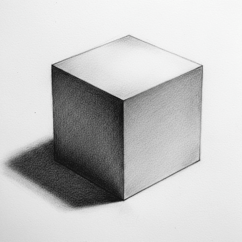 Improve Drawing Skills: How to Draw a Cube Shading | Sky