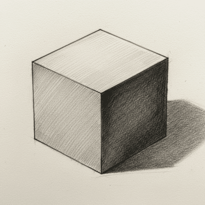 Improve Drawing Skills: How to Draw a Cube Shading | Sky