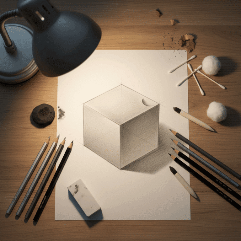 Improve Drawing Skills: How to Draw a Cube Shading | Sky