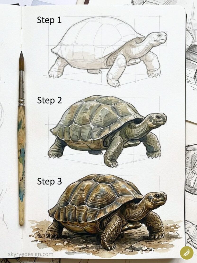 Easy Guide: How to Draw a Turtle Step-by-Step