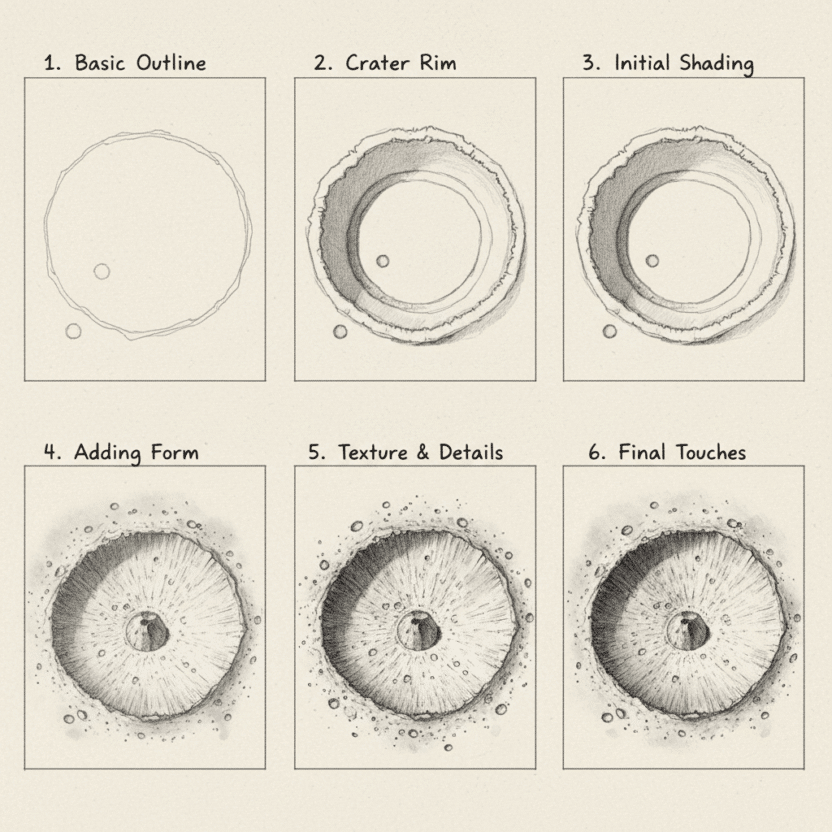 How to Draw a Moon Crater: Easy Step-by-Step Guide