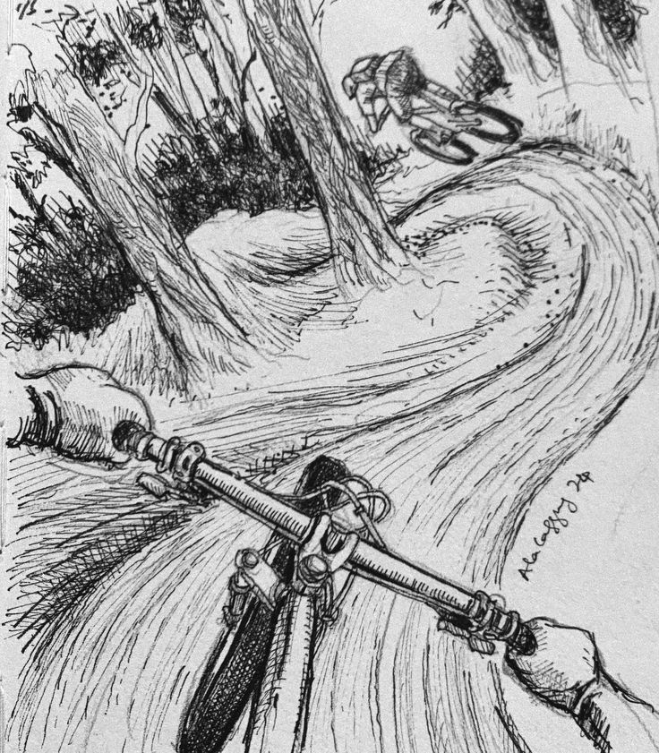 How to Draw a Mountain Bike Easy for Beginners