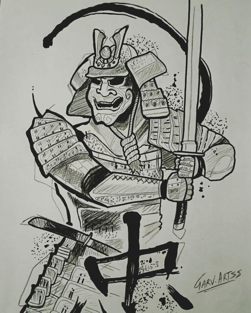 How to Draw a Samurai Helmet Without Stress