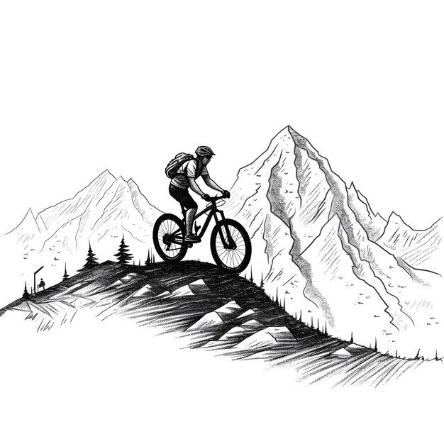 How to Draw a Mountain Bike Easy for Beginners